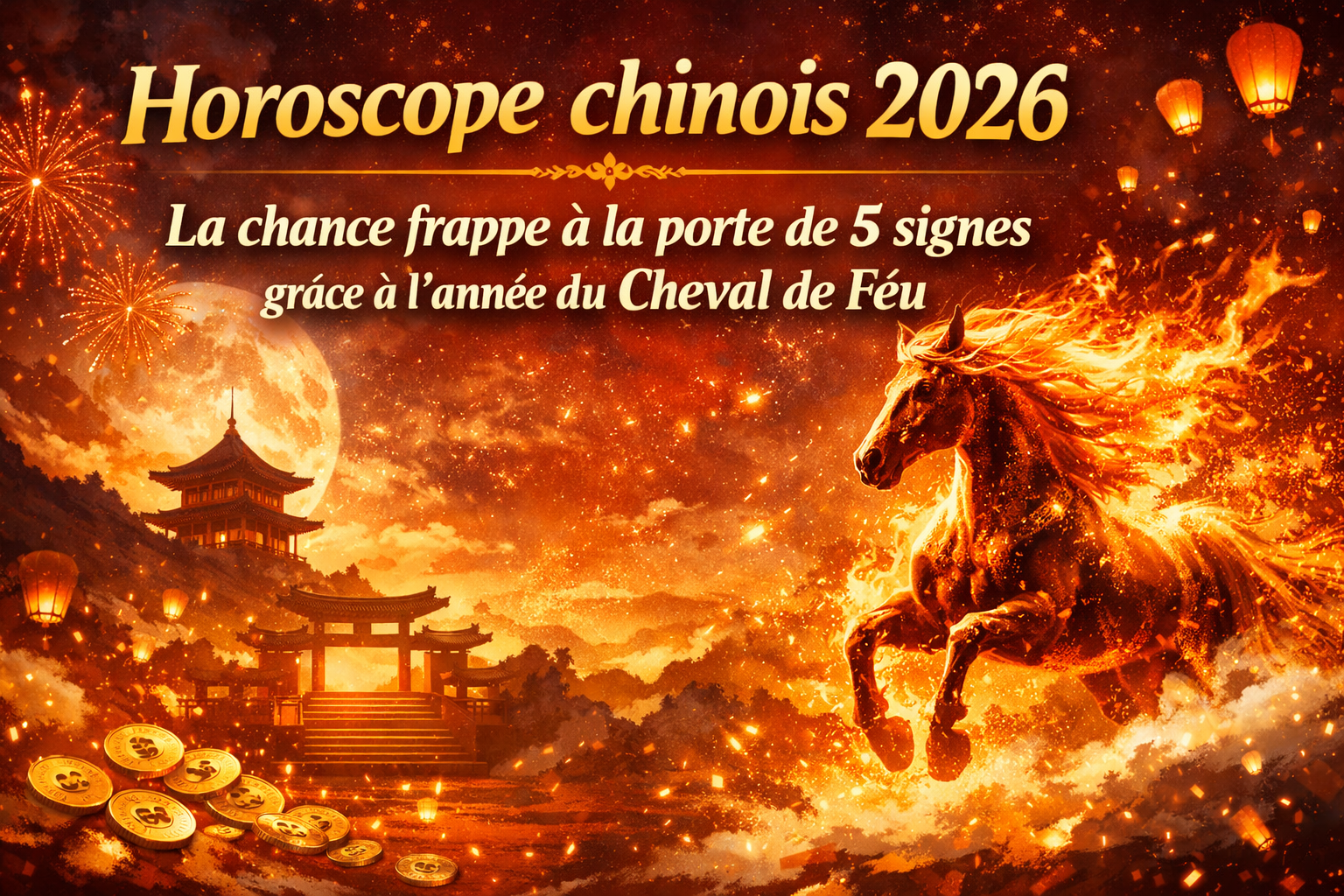 Horoscope chinois 2026 : la chance frappe à la porte de 5 signes grâce ...